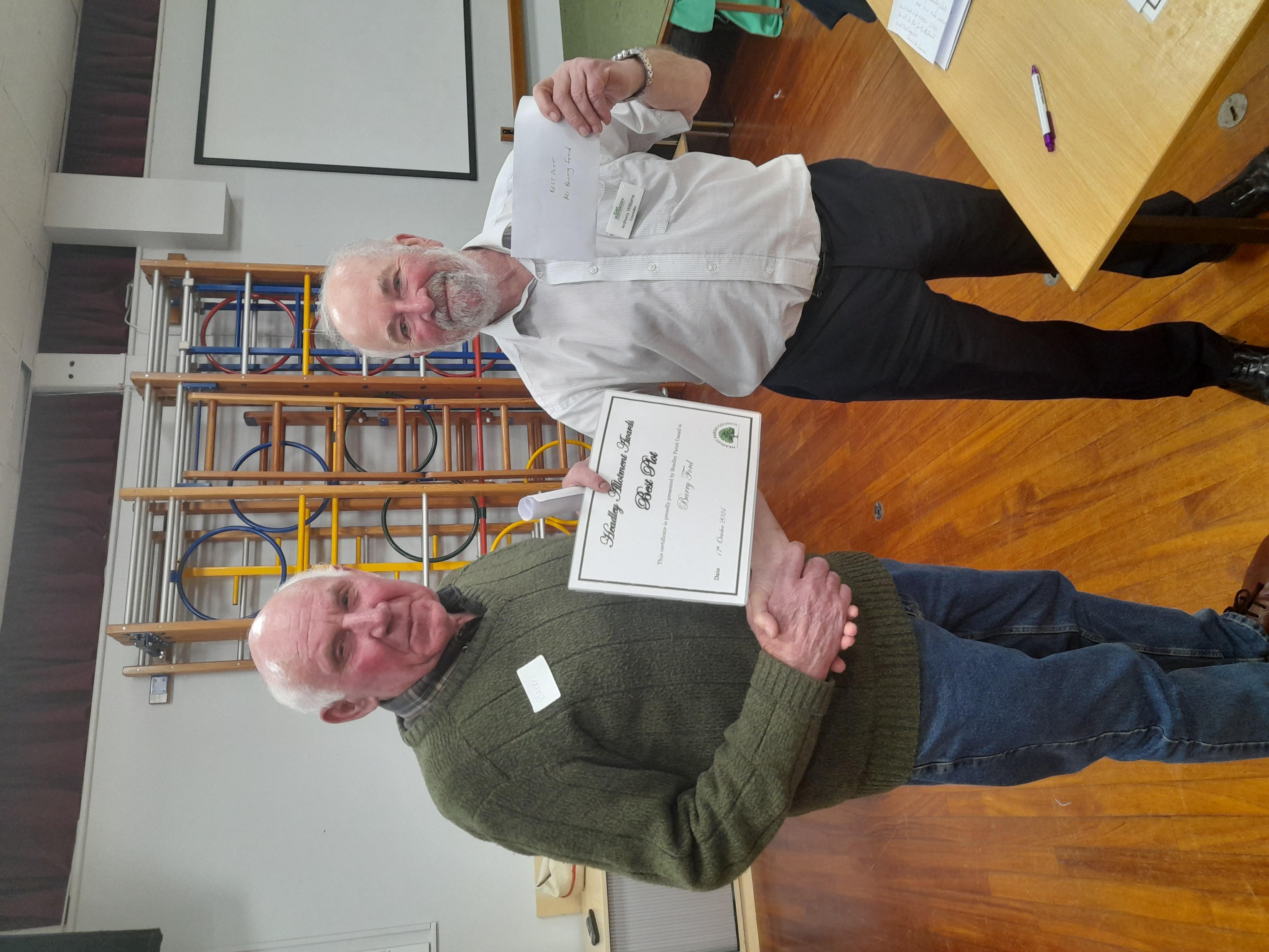 Headley Allotment Awards - Headley Parish Council